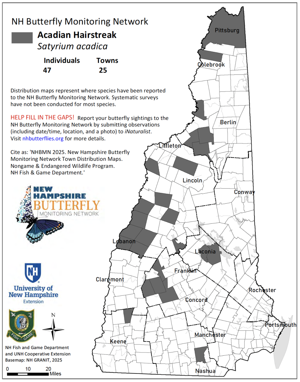 NH Butterfly Species Distribution Maps | NH Butterfly Monitoring Network
